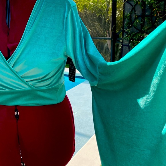 Lucky & Blessed | Tops | Nwt The Turquesa Velvet Super Bell Top By Luck Blessed Size Xl | Poshmark